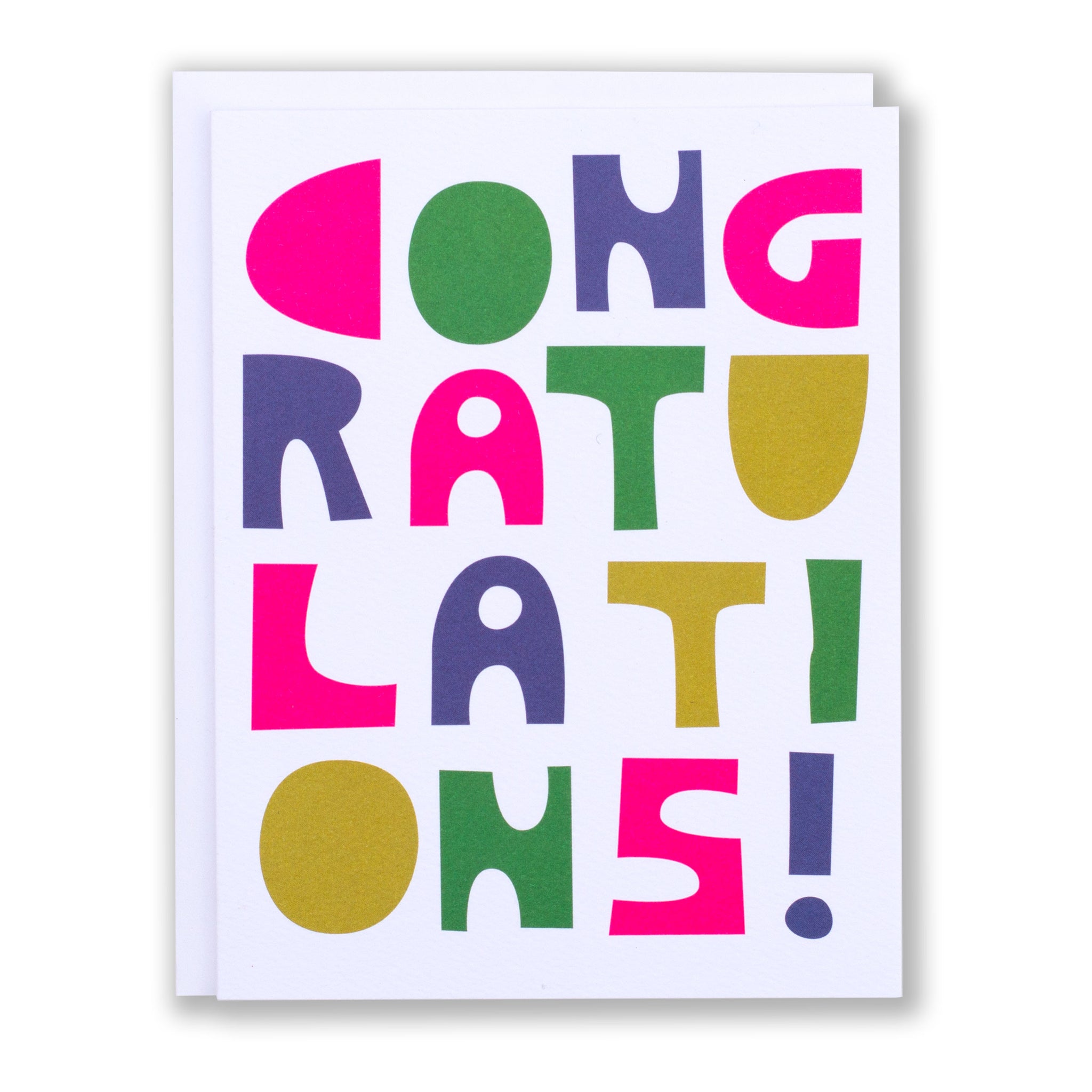 Block Letter Congratulations Card